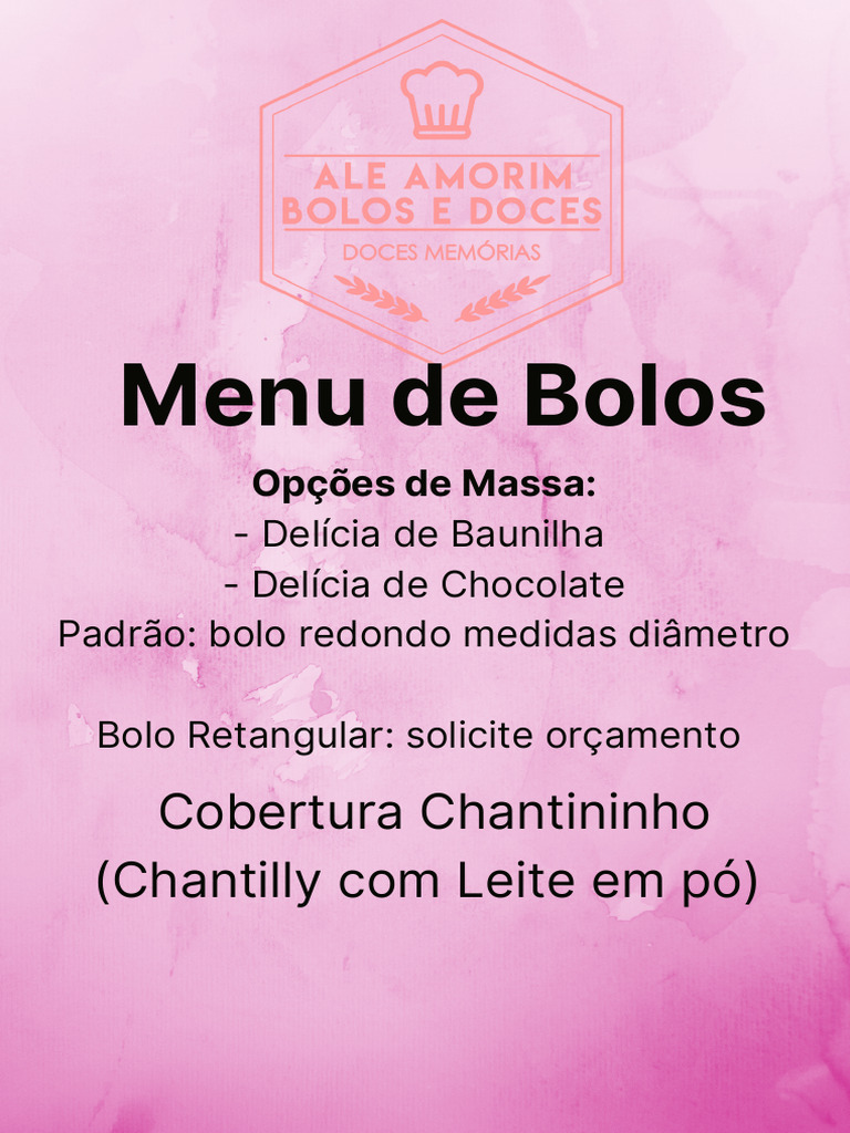 Menu Bolos 09.2025_20250818_191828_0000 | PDF | Alimentos | Sobremesas