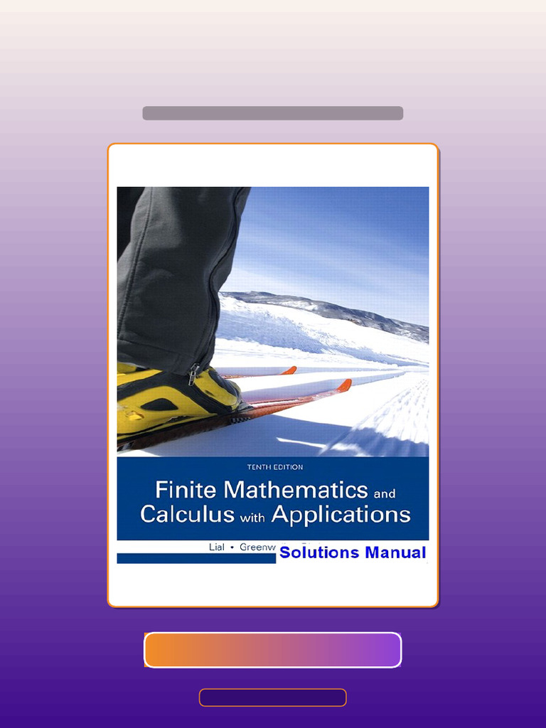 Test Bank for Finite Mathematics and Calculus With Applications 10th ...