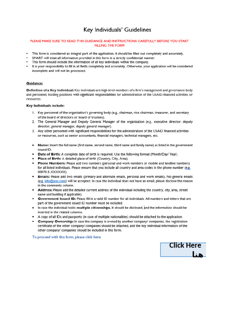 Key Indviduals Sheet | PDF