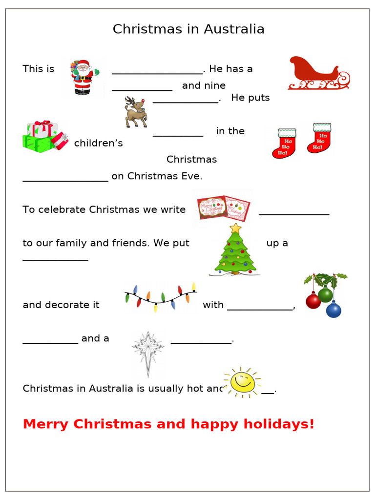 Christmas in Australia Writing Creative Writing Tasks 84272 | PDF
