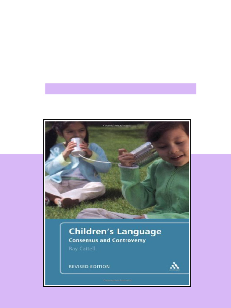(Ebook) Children's Language: Consensus and Controversy by Ray Cattell ...