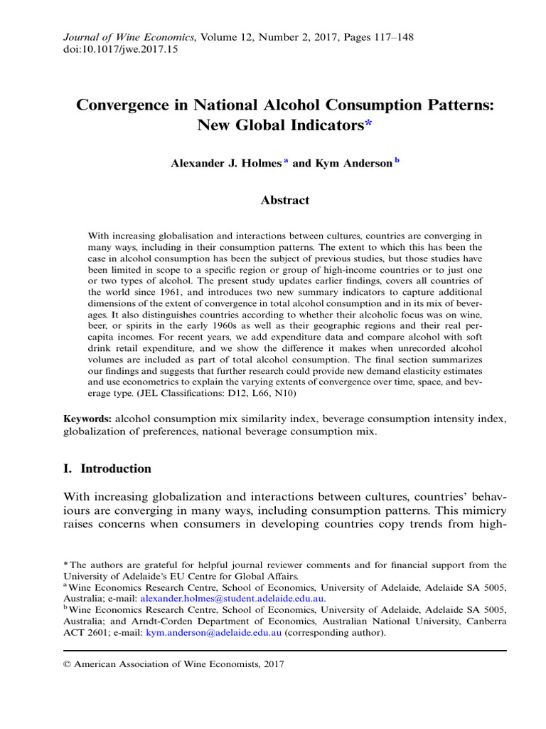 Global Trends in Alcohol Consumption Patterns | PDF | Alcoholic ...