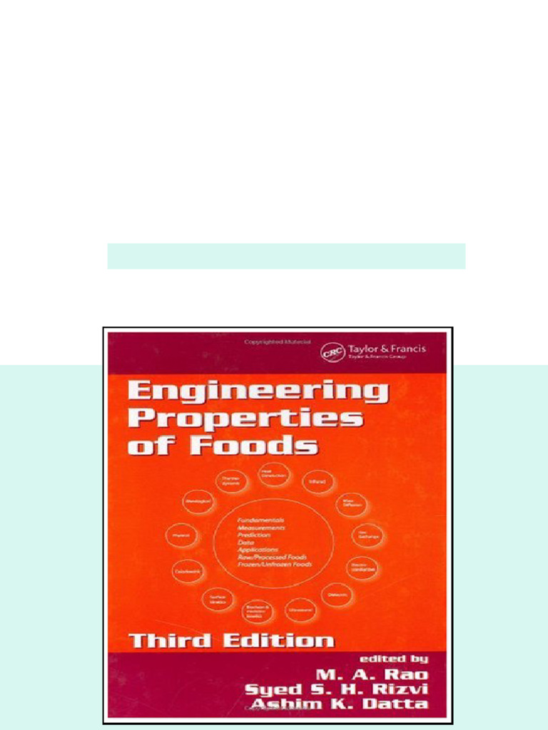 (Ebook) Engineering Properties of Foods, Third Edition (Food Science ...