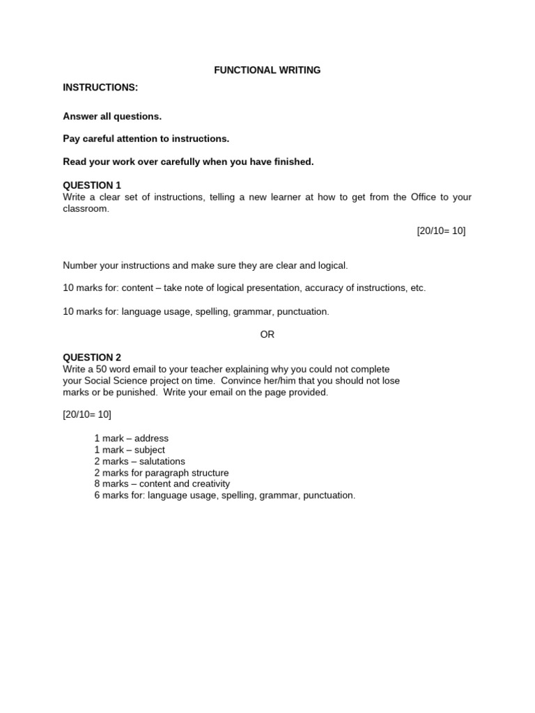 Functional Writing_only_2012 11 20 | PDF | Learning | Human Communication