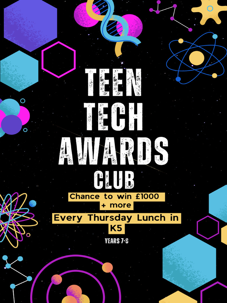 Colorful Vibrant Bold Illustrative Playful Fun Science Club Invitation ...