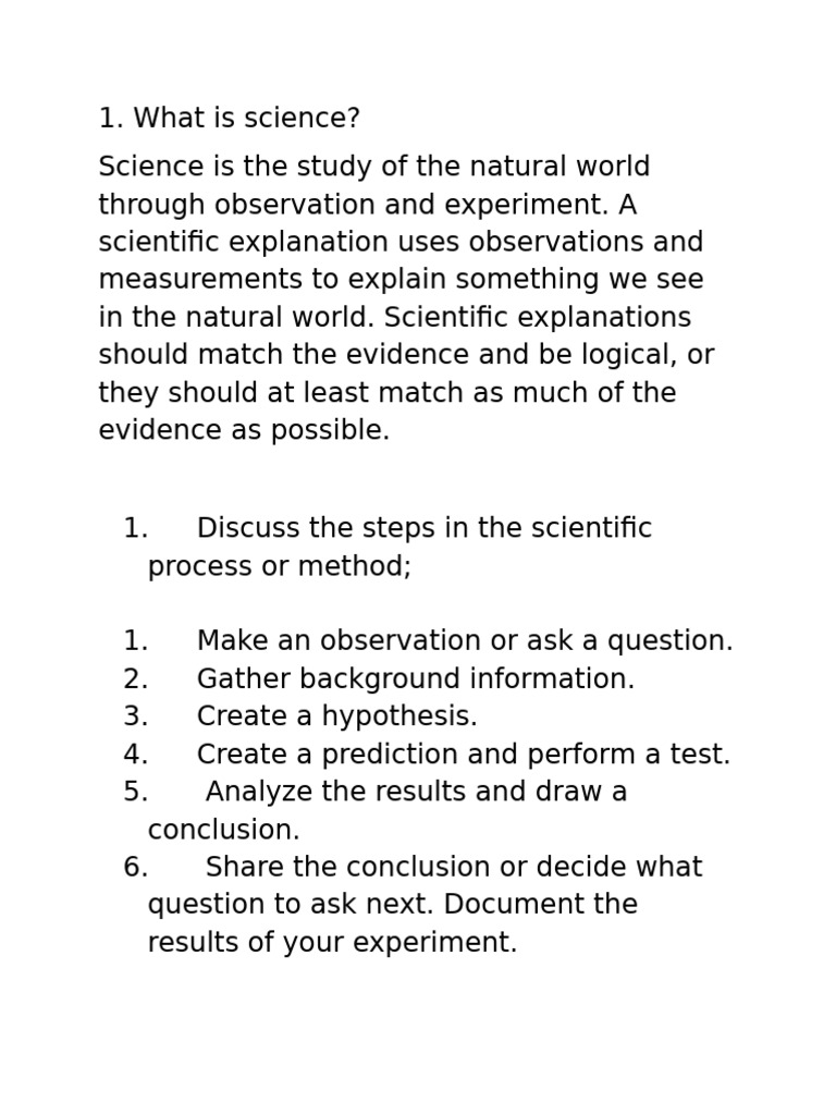 Understanding the Scientific Method | PDF