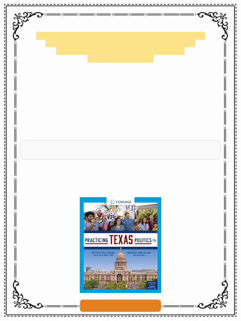 PRACTICING TEXAS POLITICS 17th Edition Lyle Brown Joyce A Langenegger ...