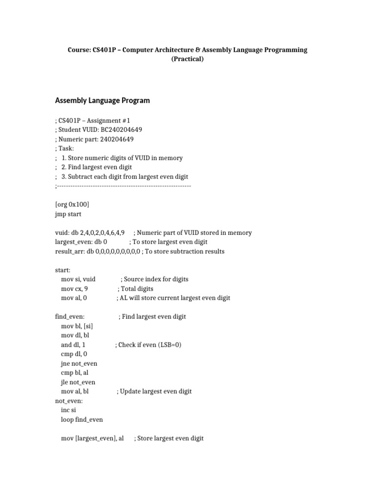 Final CS401P Assignment1 BC240204649 | PDF
