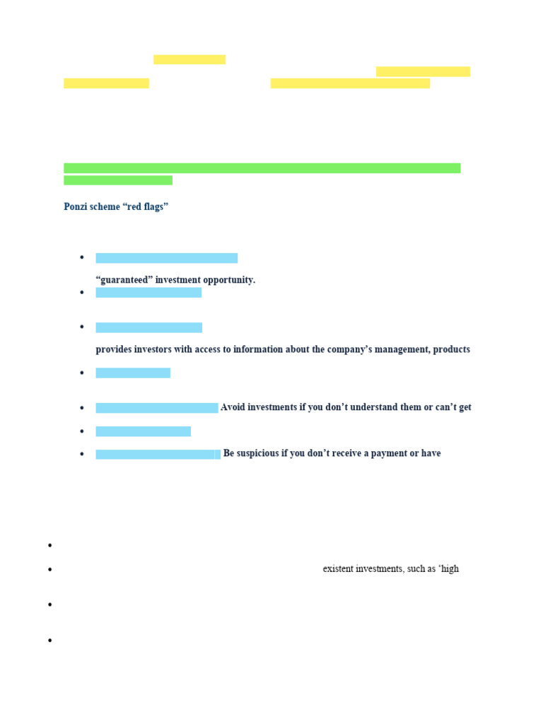 Ponzi Scheme | PDF | Ponzi Scheme | Cybercrime