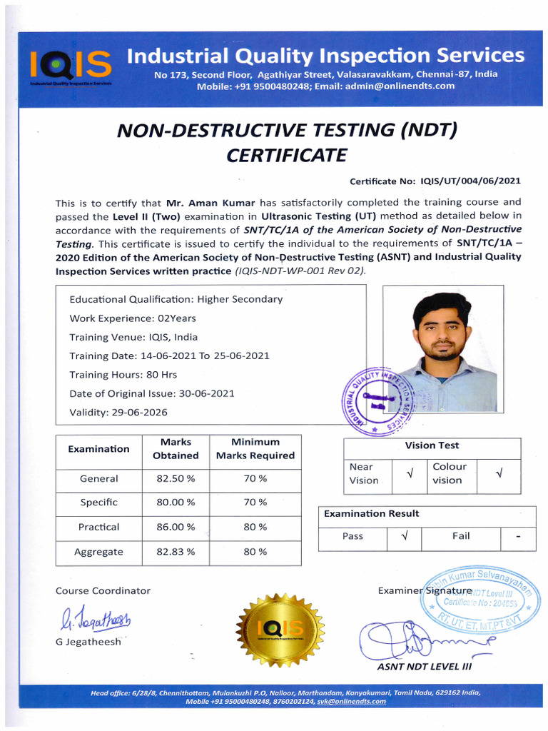 Ut Certificate | PDF