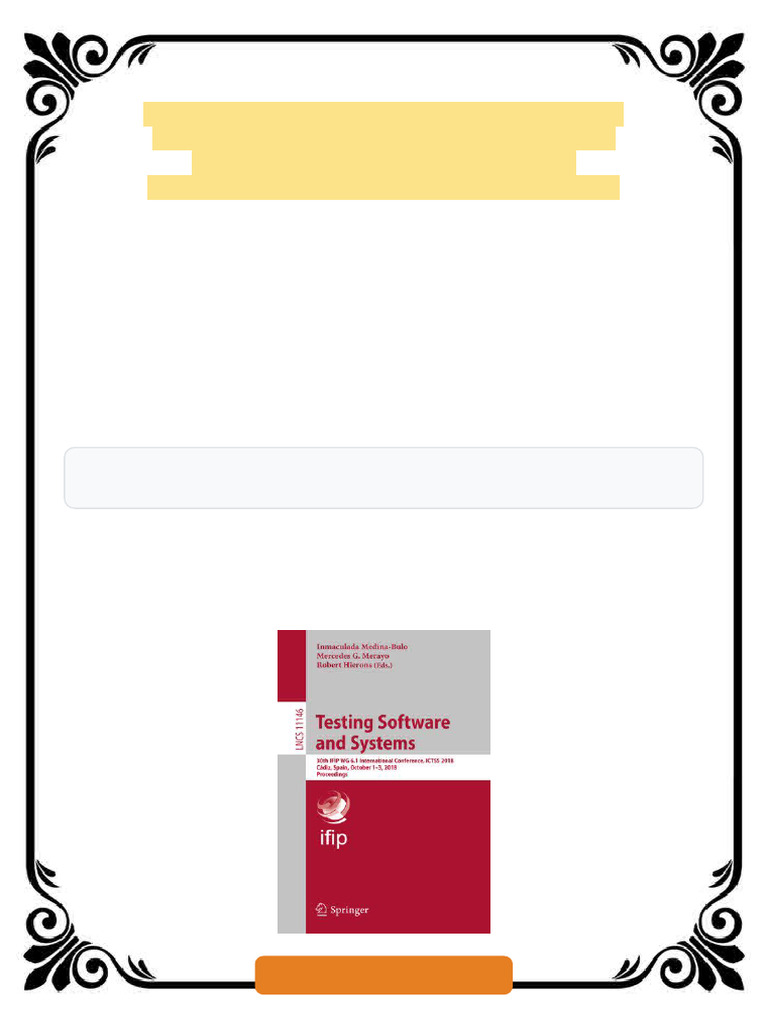 Testing Software and Systems 30th IFIP WG 6 1 International Conference ...