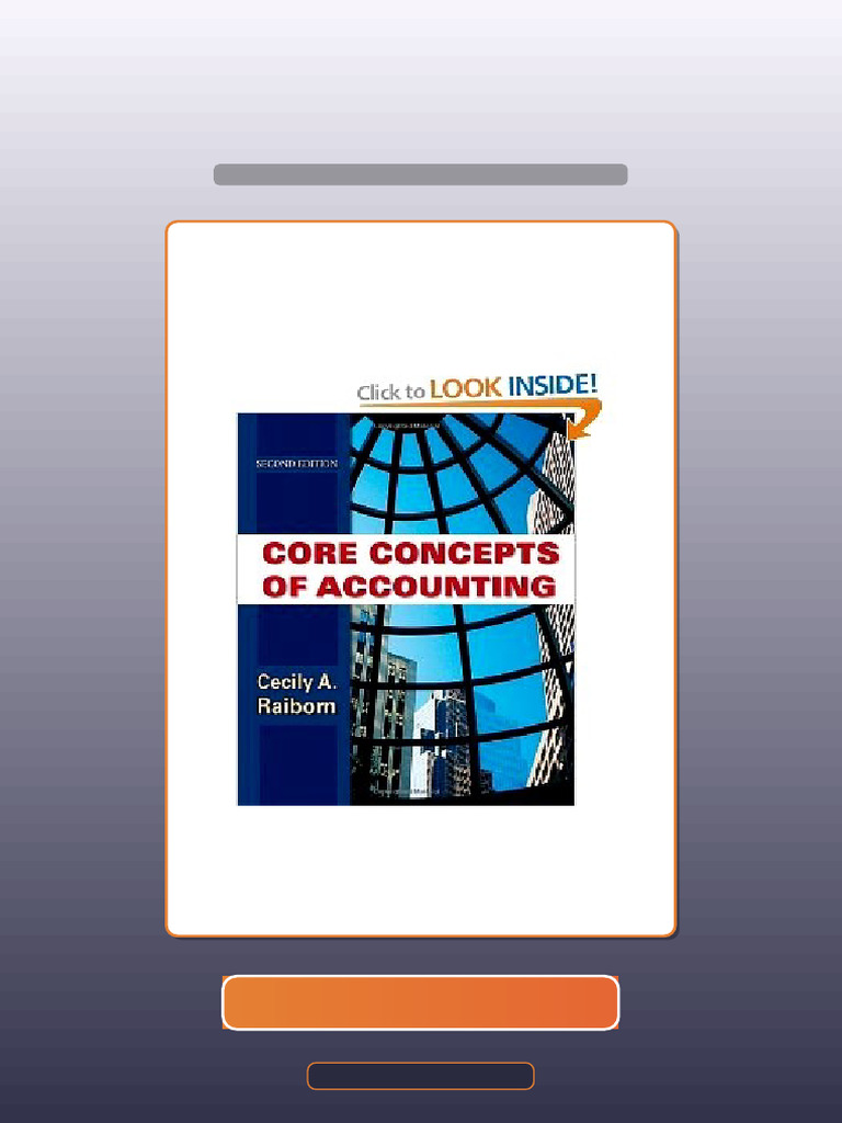 Core Concepts of Accounting Raiborn 2nd Edition Ebook and TestBank ...