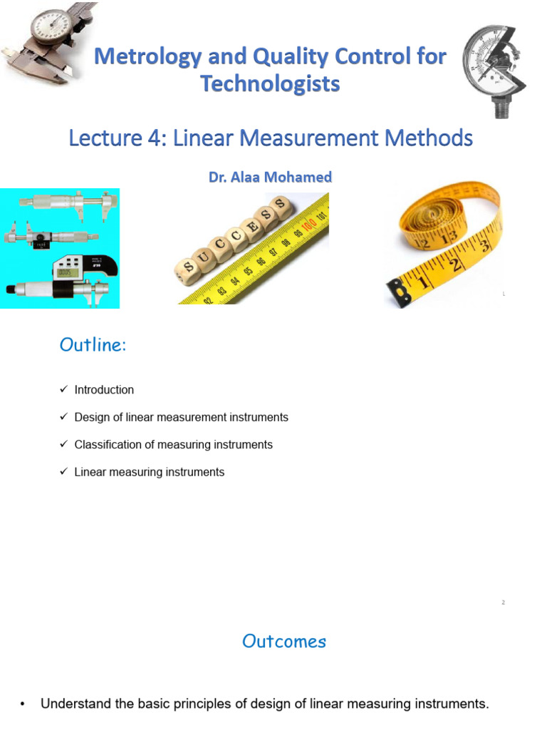 Lec 4_Linear Measurement Methods | PDF