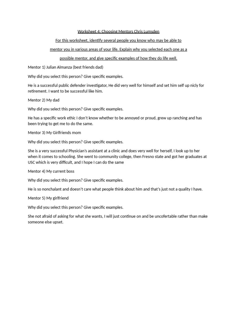 Worksheet 4 Chris Lumsden | PDF