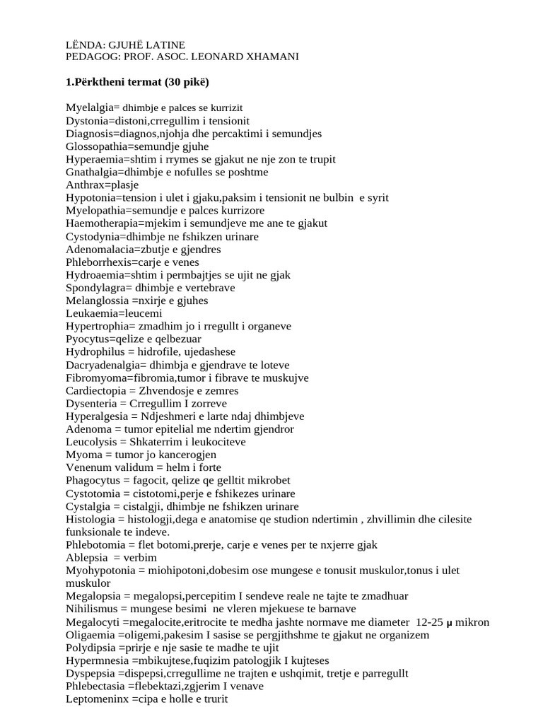 Permbledhje Latinisht | PDF