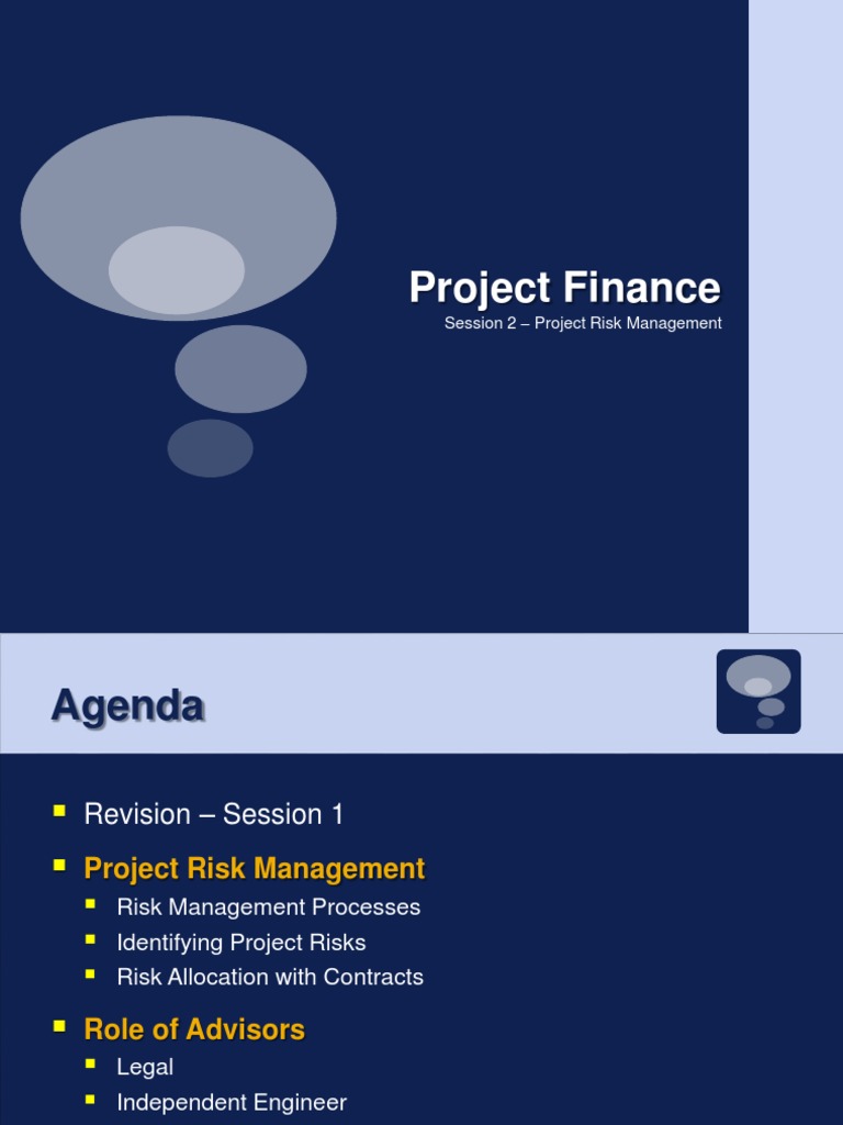 Project Finance: Session 2 - Project Risk Management | PDF | Project ...