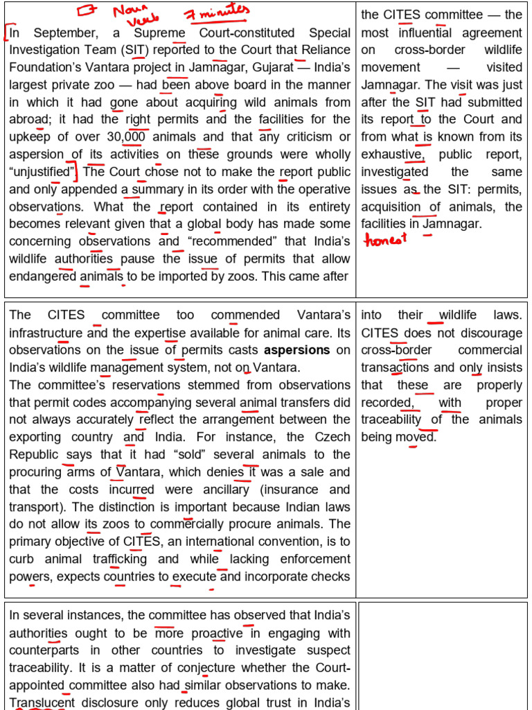 Reading Comprehension-2 With Annotation 9th Dec | PDF | Cites | Zoo