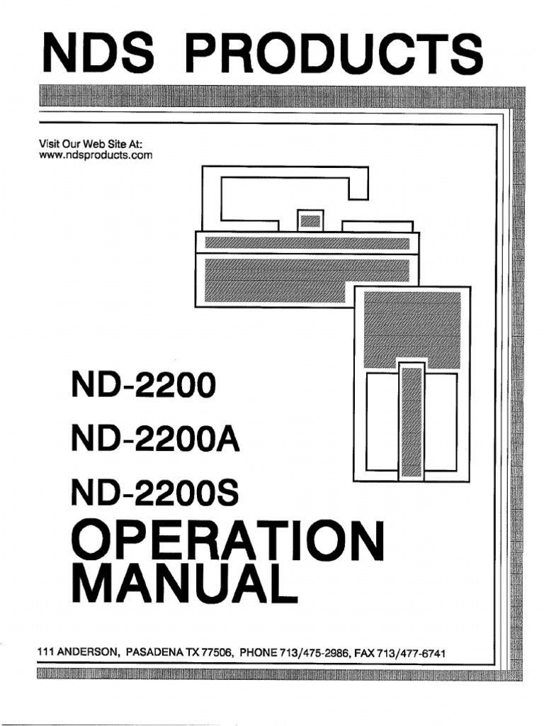 NDS Geiger Counter ND-2200 Operation Manual | PDF