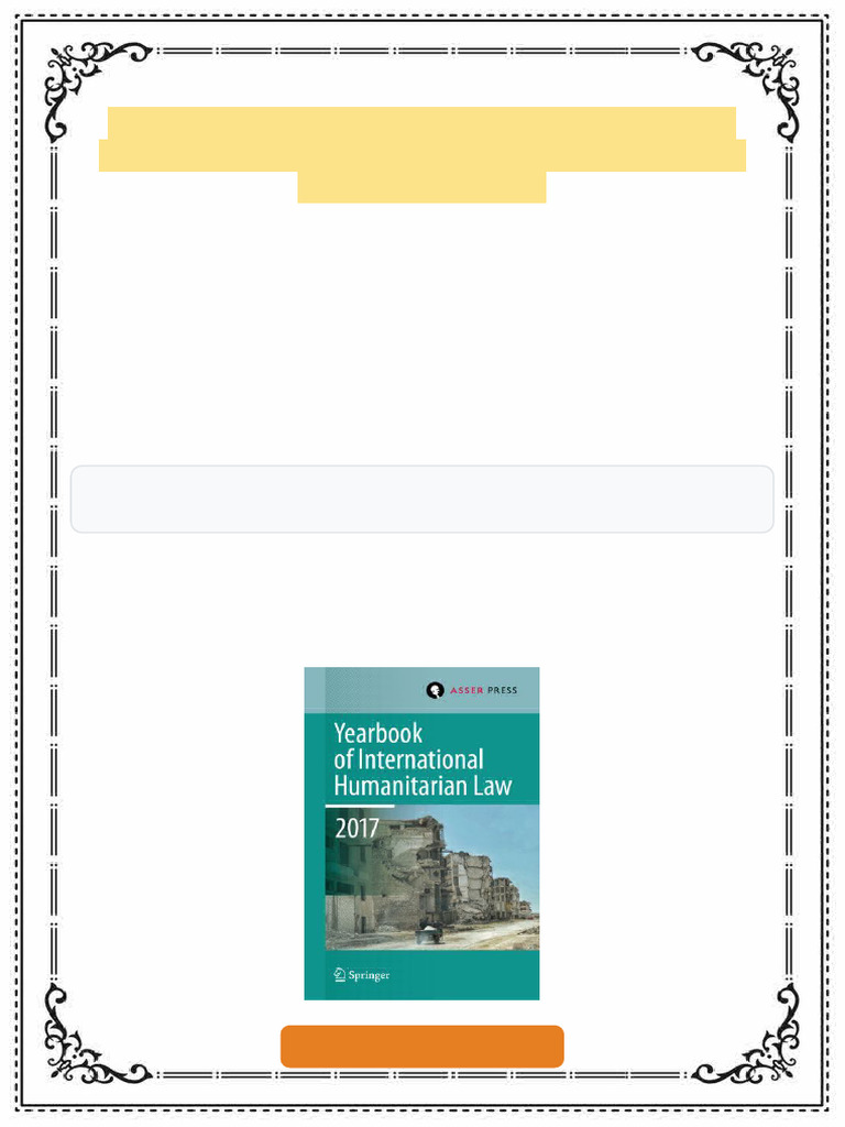 Yearbook of International Humanitarian Law, Volume 20, 2017 Terry D ...