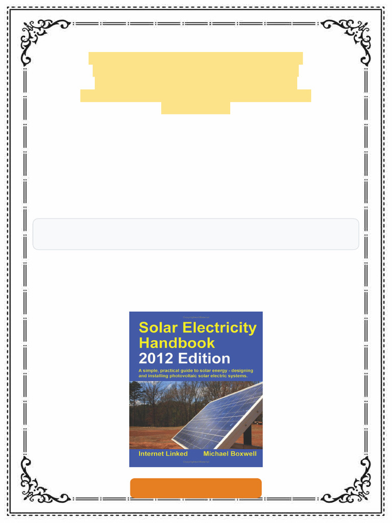 Solar electricity handbook a simple practical guide to solar energy how ...