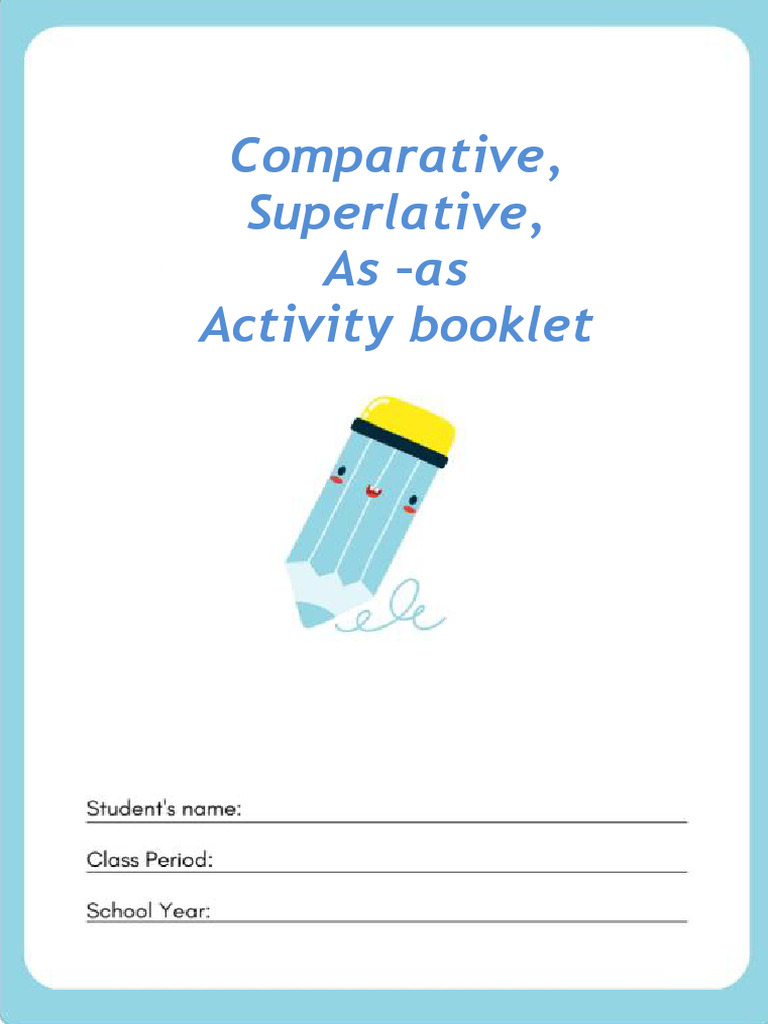 Comparative, Superlative, As As Booklet | PDF