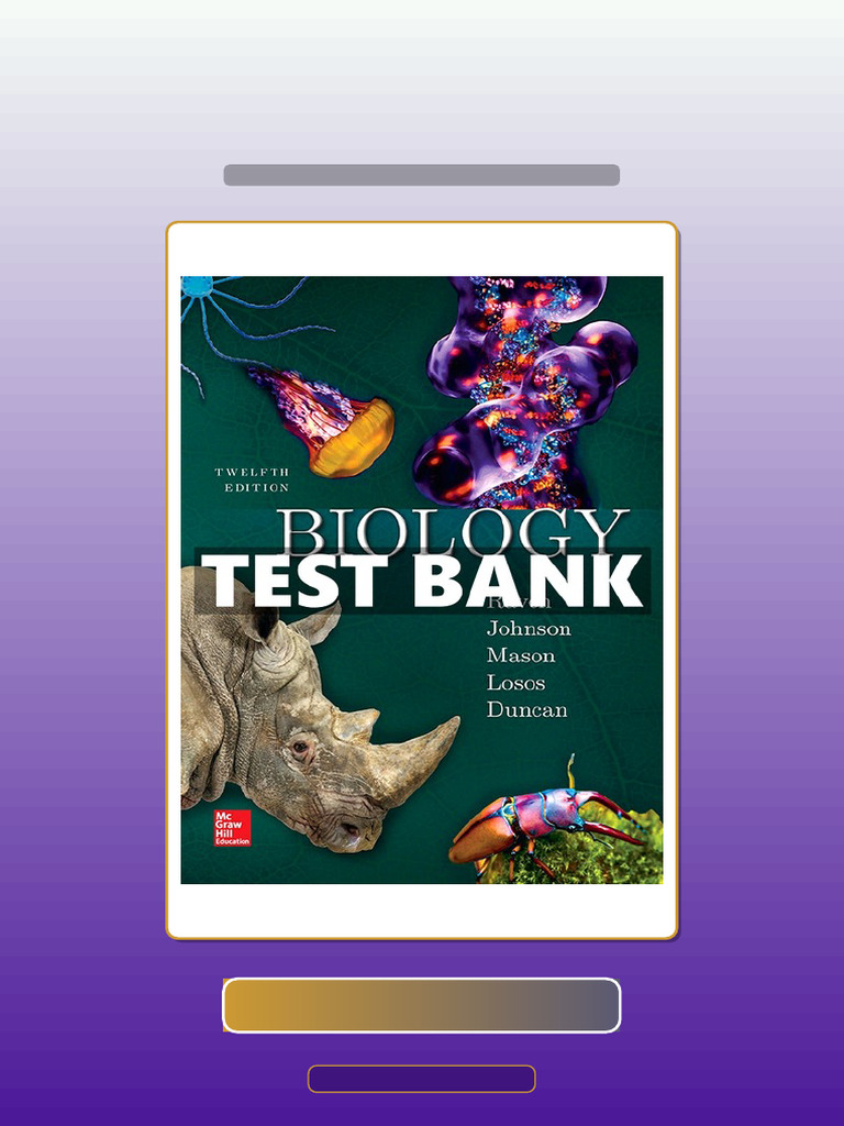 Test Bank of Biology 12th Edition Raven Ebook and TestBank Bundle | PDF