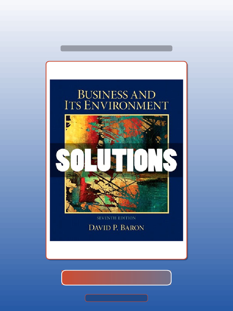 Test Bank of Business and Its Environment 7 Ed Baron eBook and TestBank ...
