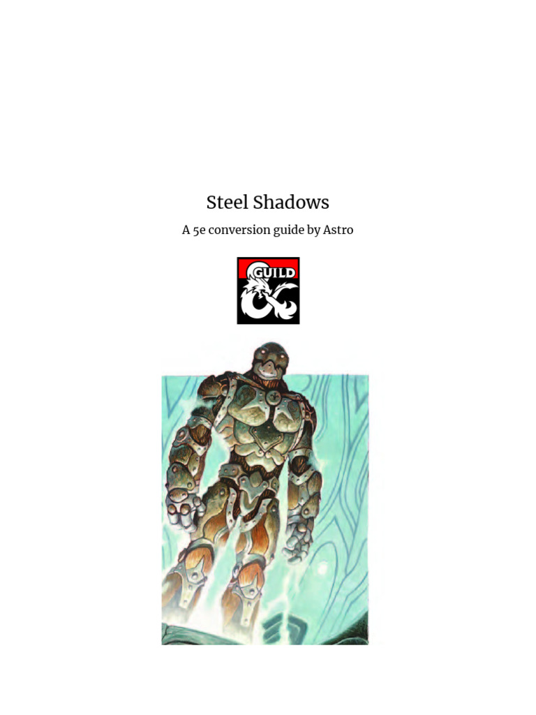 1564658-Steel Shadows 5e Conversion v2.0 | PDF | Dungeons & Dragons