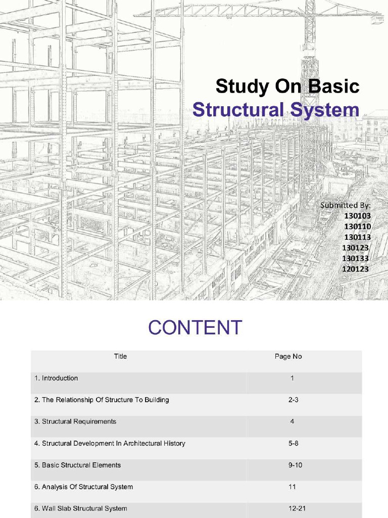Basic Structural System in Architecture | PDF
