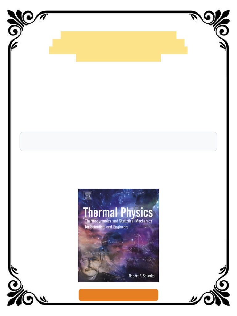 Thermal Physics Thermodynamics and Statistical Mechanics For Scientists and Engineers 1st ...