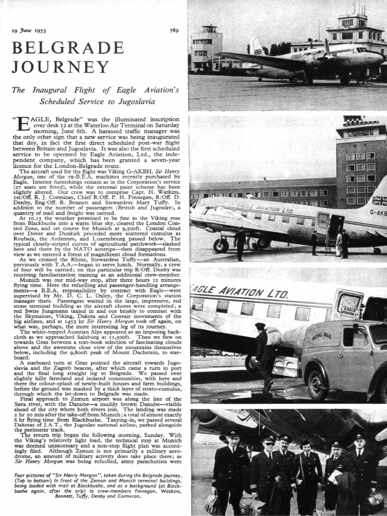 FLIGHT Belgrade Journey 1953 | PDF | Aircraft | Aviation