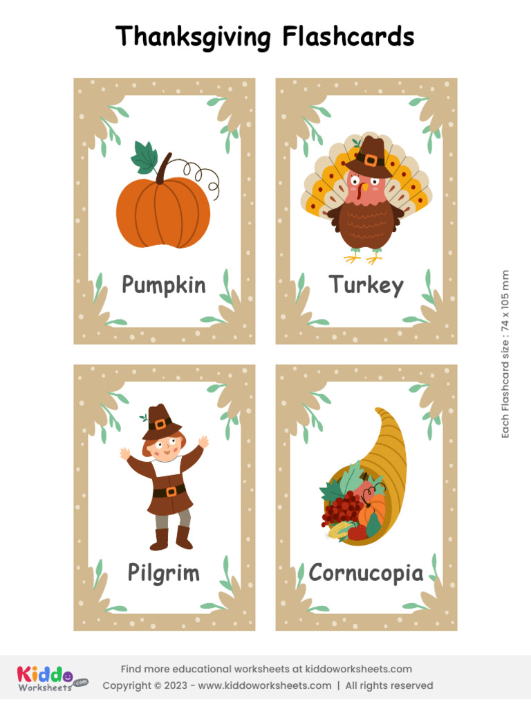 Thanksgiving Flashcards | PDF