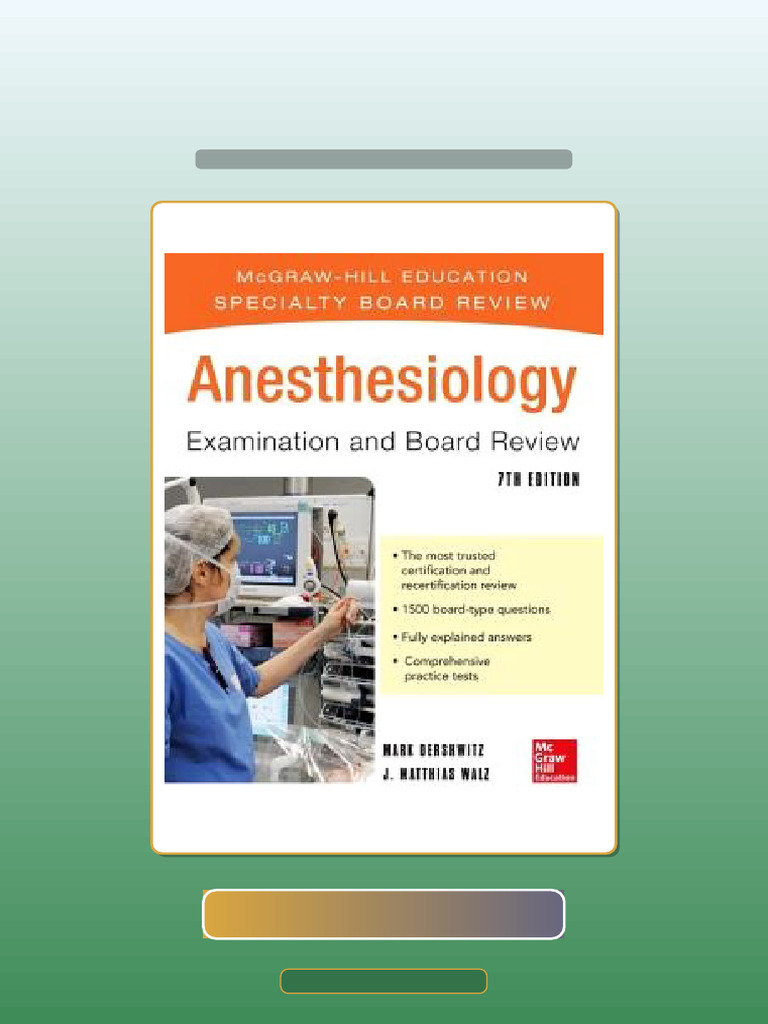 Test Bank for Anesthesiology Examination and Board Review 7E | PDF ...