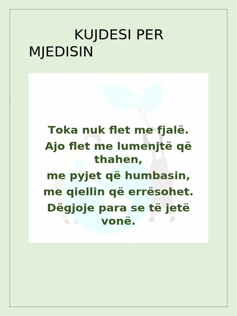 Kujdesi Per Mjedisin | PDF