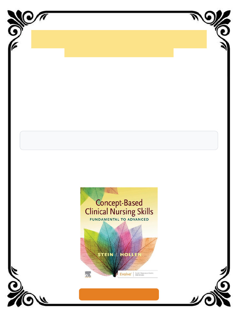 Concept-Based Clinical Nursing Skills: Fundamental to Advanced 1st ...