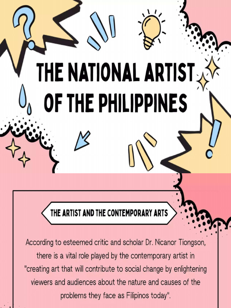 What Does It Takes To Be A National Artist | PDF
