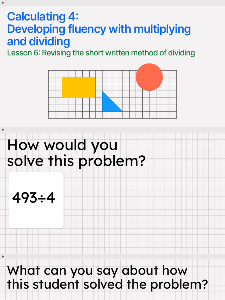 Lesson 6 Revising The Short Written Method of Dividing | PDF