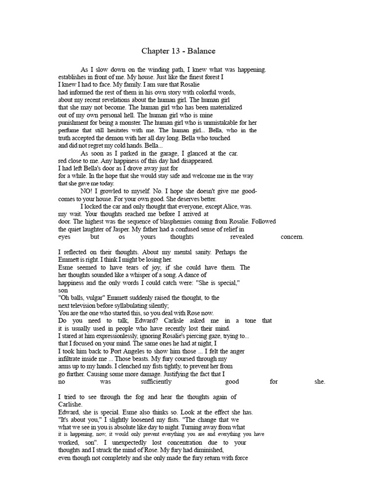 Chapter 13 and 14 Midnight Sun | PDF