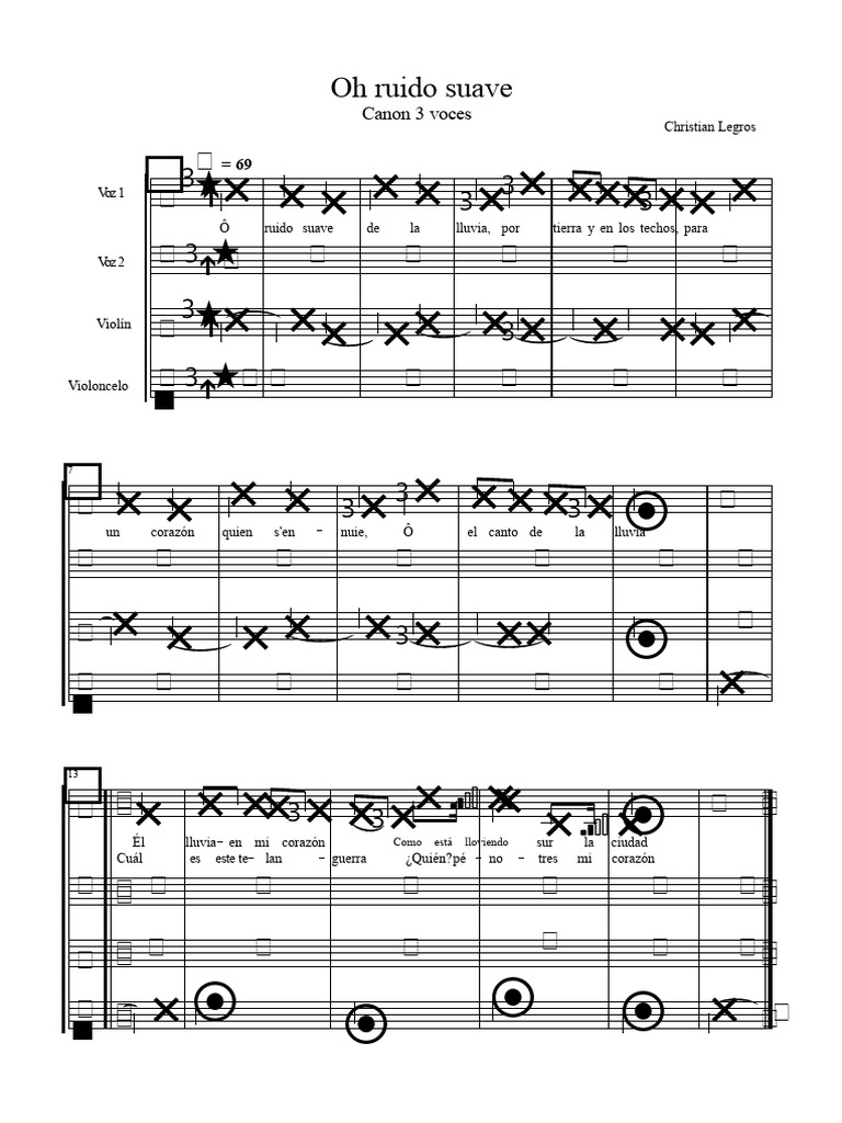 Oh Ruido Suave - Canto CP + Clase Orquesta PDF | PDF | Musicología ...