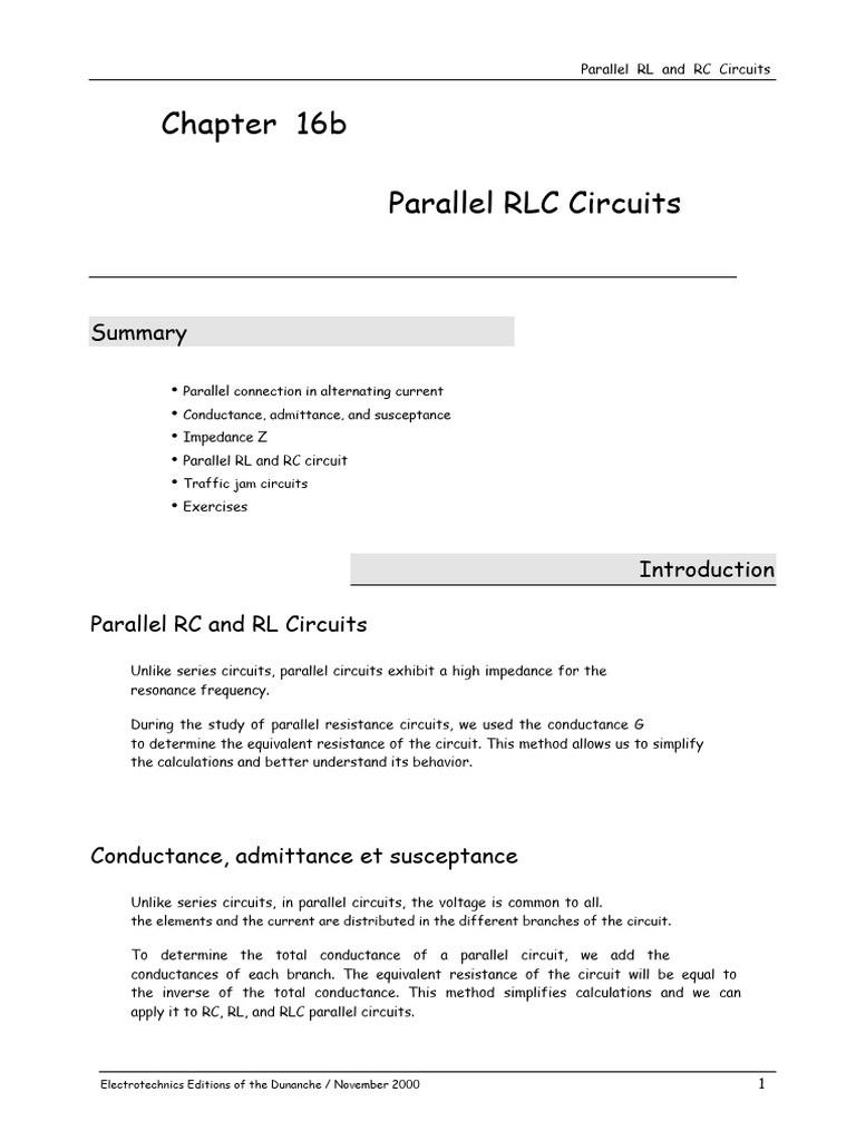RC RL Parallel | PDF | Series And Parallel Circuits | Electrical Impedance