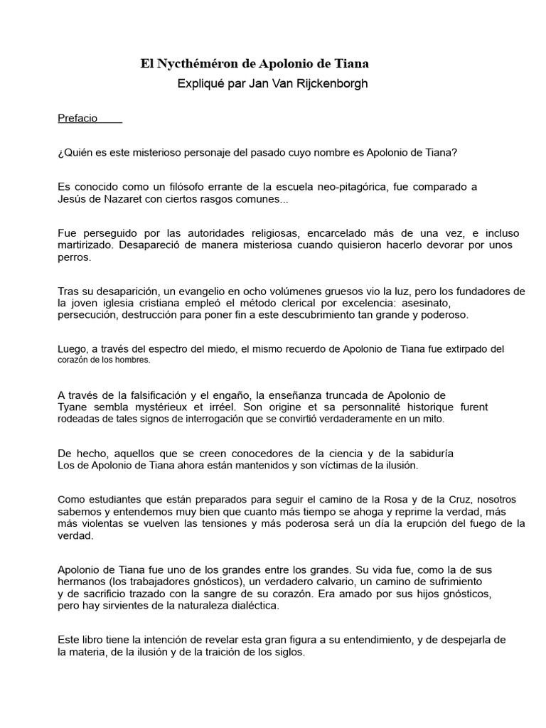Apolonio de Tiana y la Gnosis Revelada | PDF | Gnosticismo | Jesús