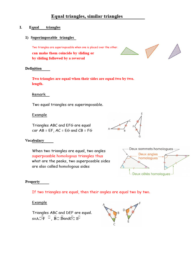 Equal Triangles Similar Triangles | PDF | Triangle | Ratio