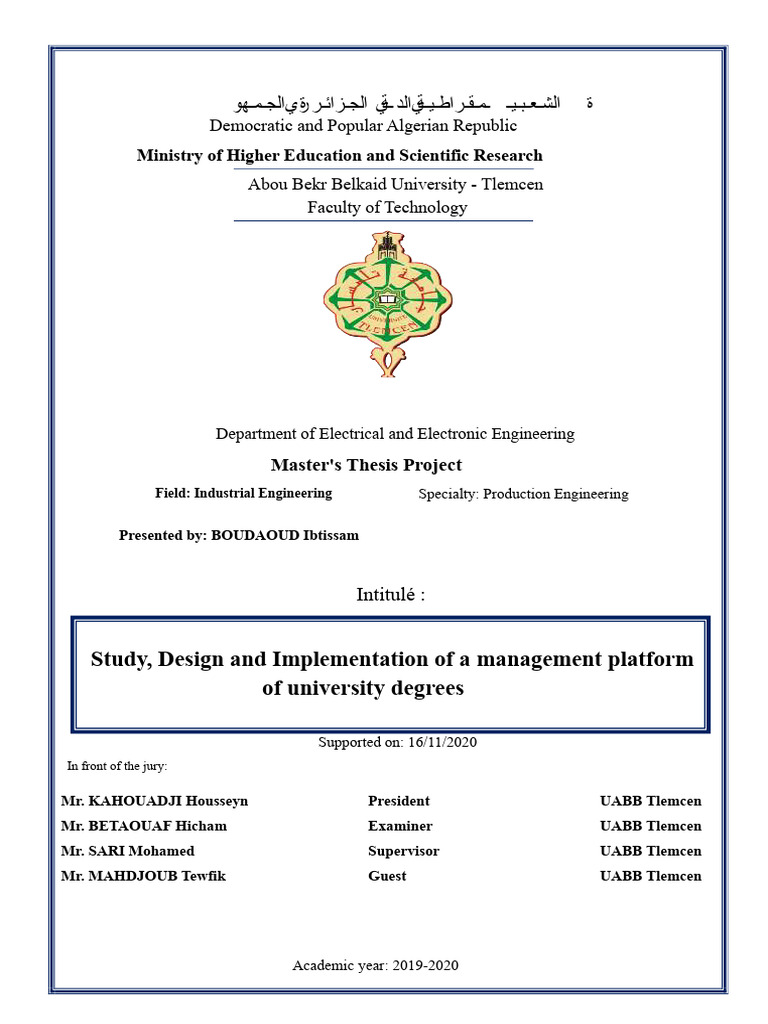 Study, Design and Implementation of a University Diploma Management ...