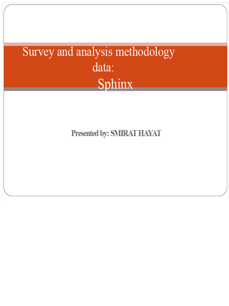 Sphinx Ofppt | PDF | Survey Methodology | Quantitative Research