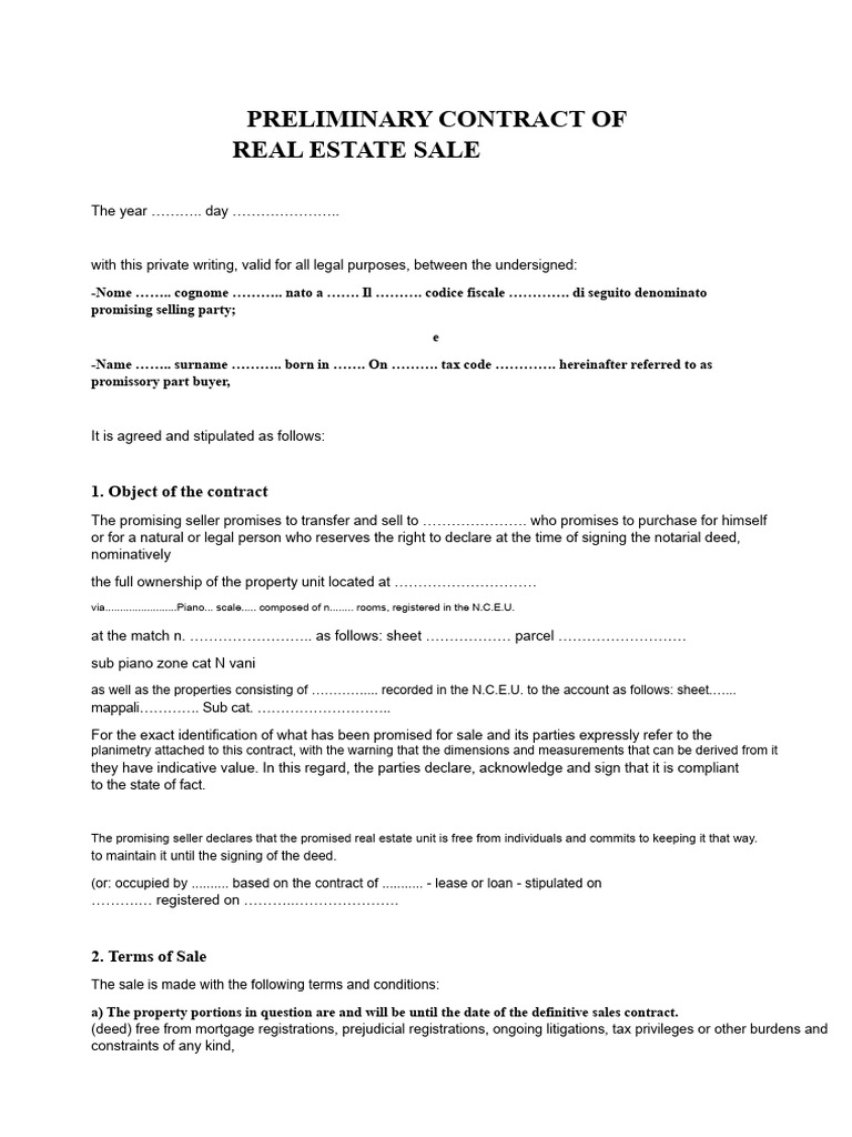 Preliminary Residential Property - TEMPLATE PDF | PDF | Mortgages | Deed