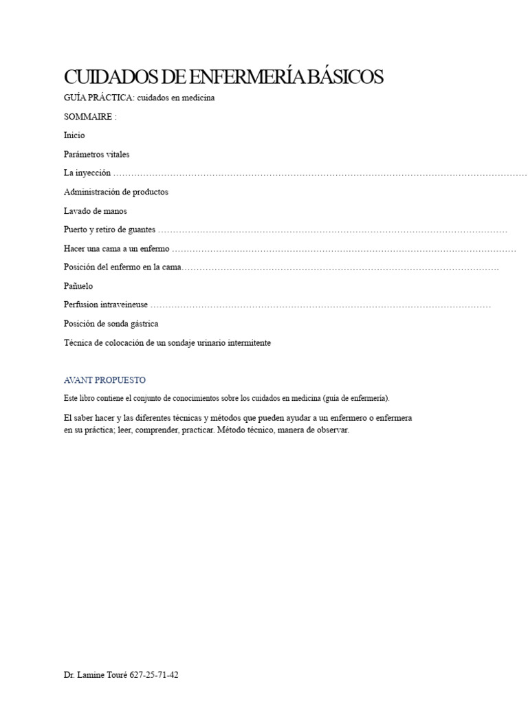 Cuidados de Enfermería Básicos | PDF | Presión sanguínea ...