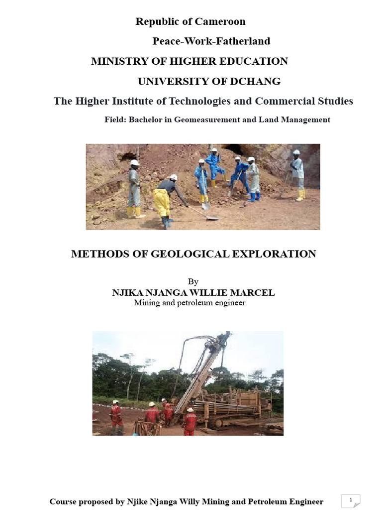 Mining Exploration Course-1.pdf | PDF | Ore | Prospecting