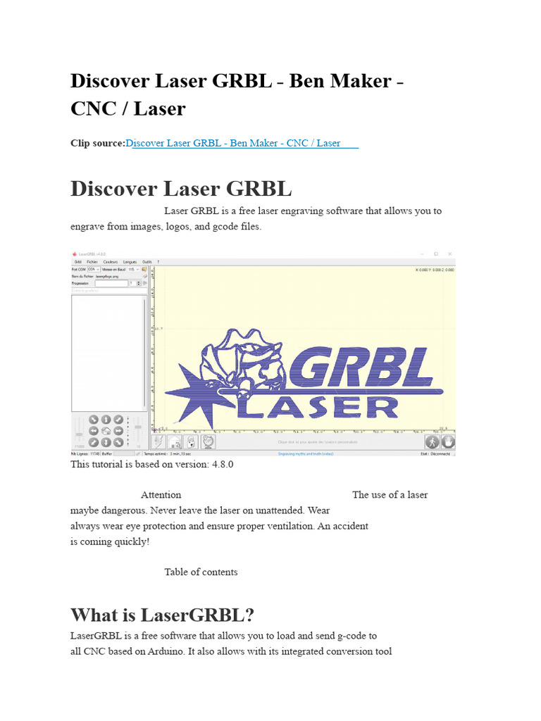 Discover Laser GRBL - Ben Maker - CNC Laser | PDF | Computing ...