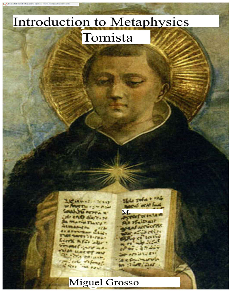 Introduction to Thomistic Metaphysics No. 1 - Miguel Grosso-1 | PDF ...