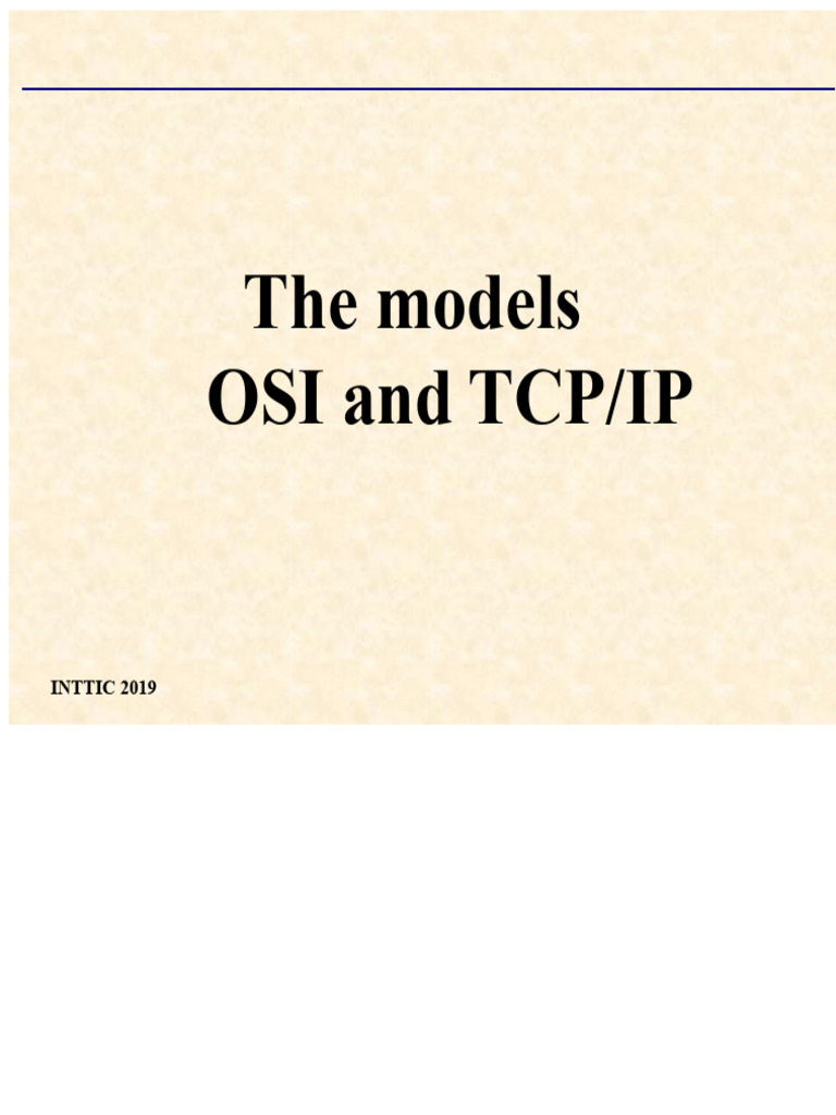 1-The_OSI_TCP-IP_Model.ppt | PDF | Osi Model | Internet Protocol Suite